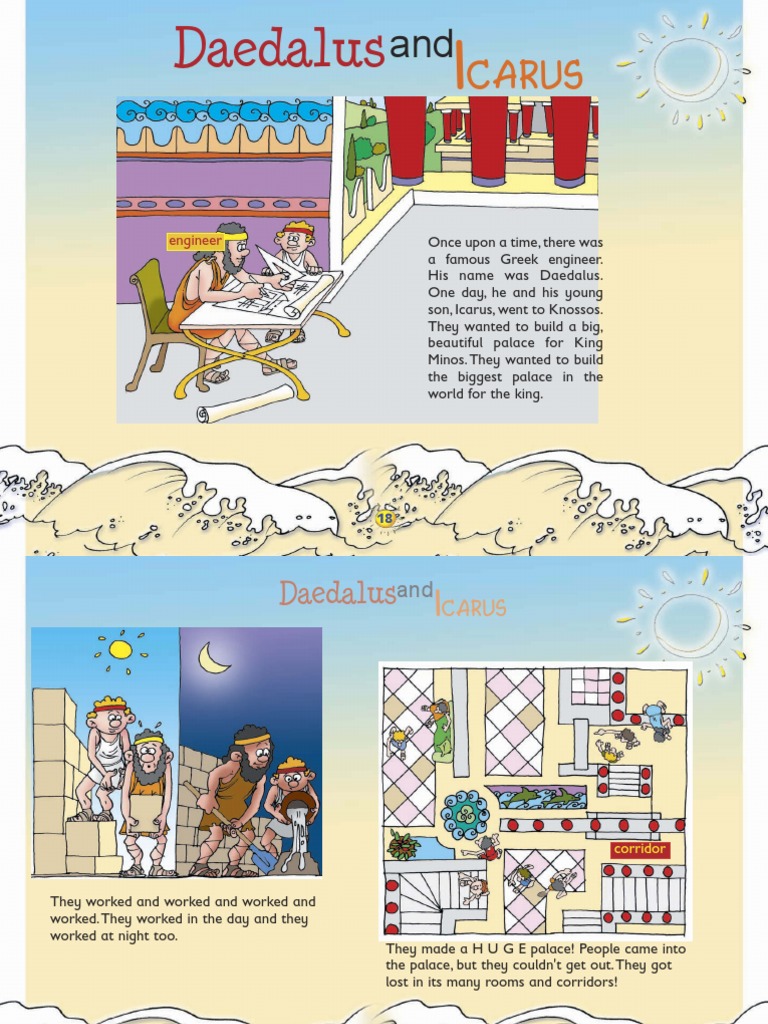 Daedalus and Icarus Comic Summary | PDF | Mythological Greek Characters ...