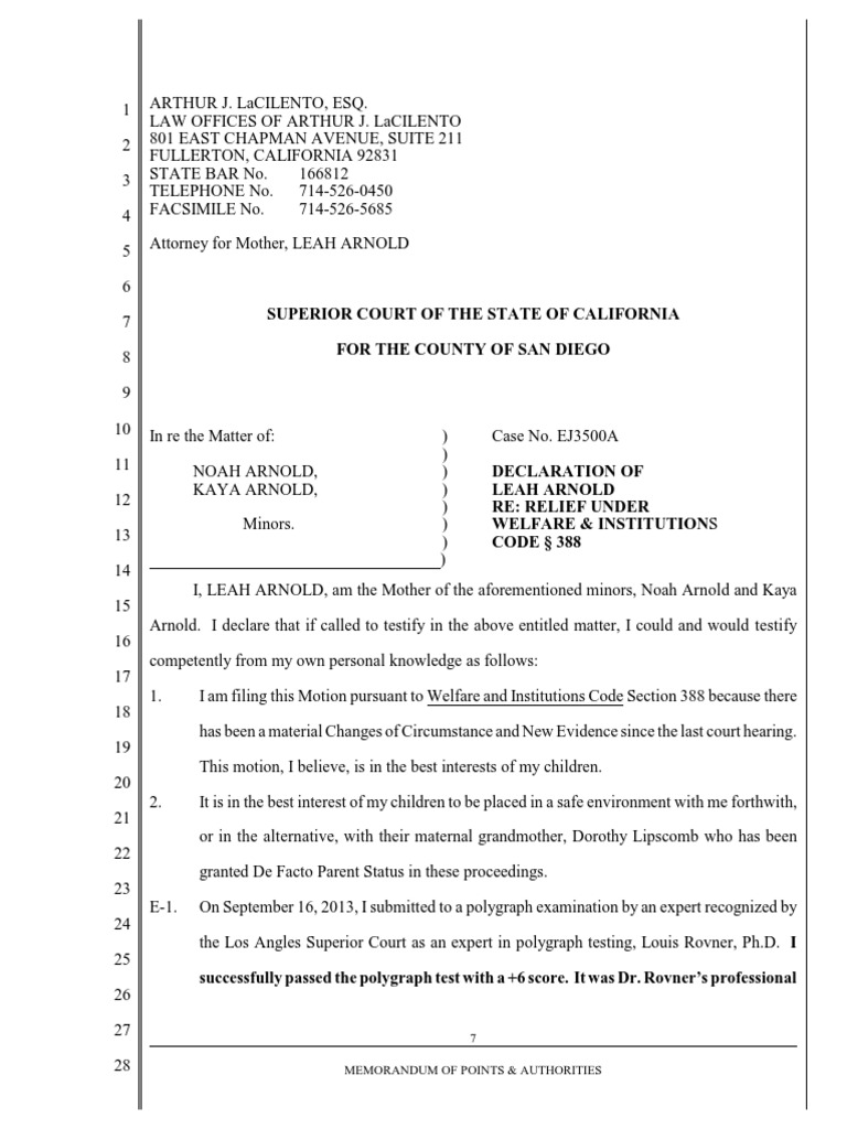 My 388 Petition PDF | PDF | Polygraph | Therapy