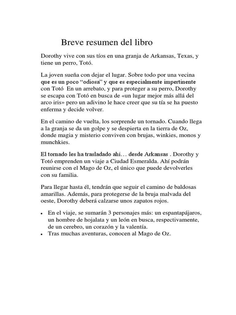 Breve Resumen Del Libro | PDF | Ocio