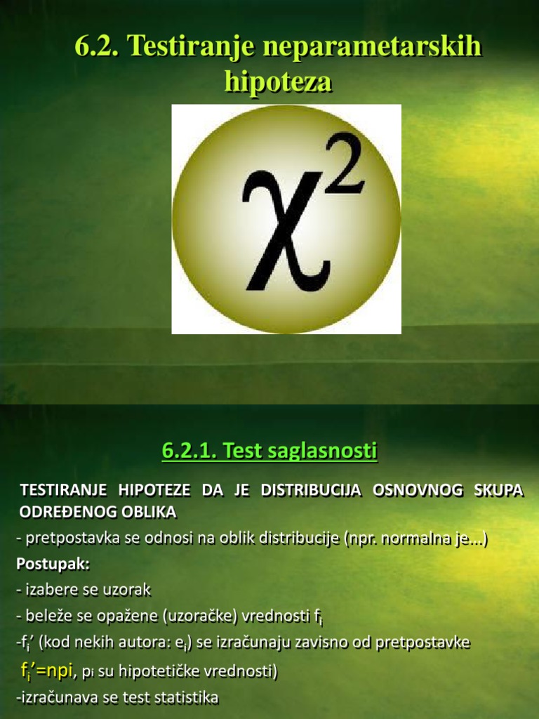 Neparametarske Hipoteze | PDF