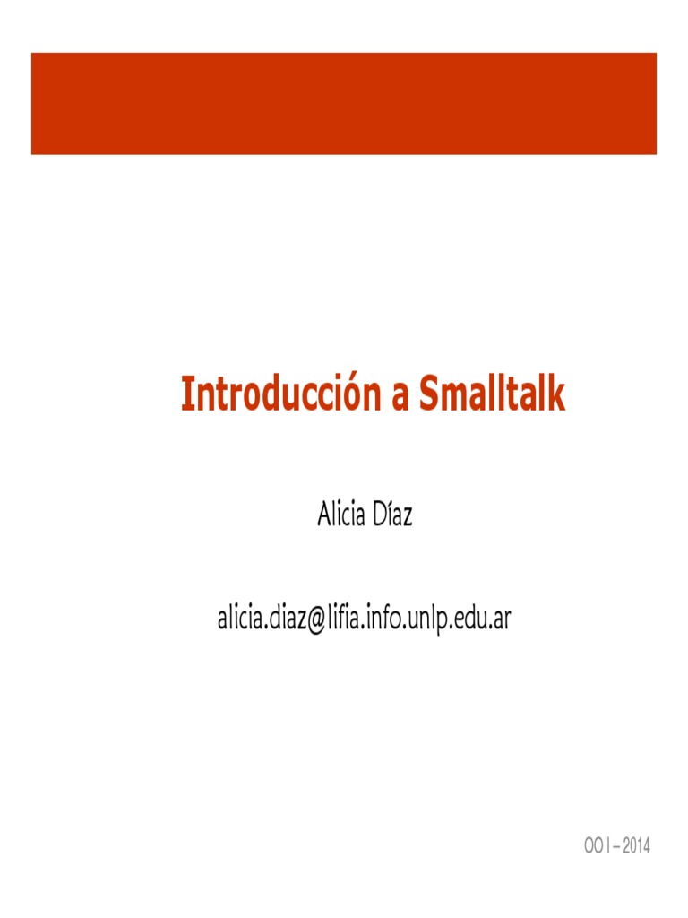 Introducción A Smalltalk Clase1-2-3 | PDF | Lenguaje de modelado ...