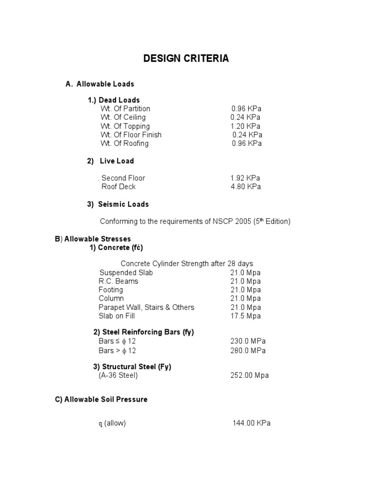 Design Criteria 02 | PDF