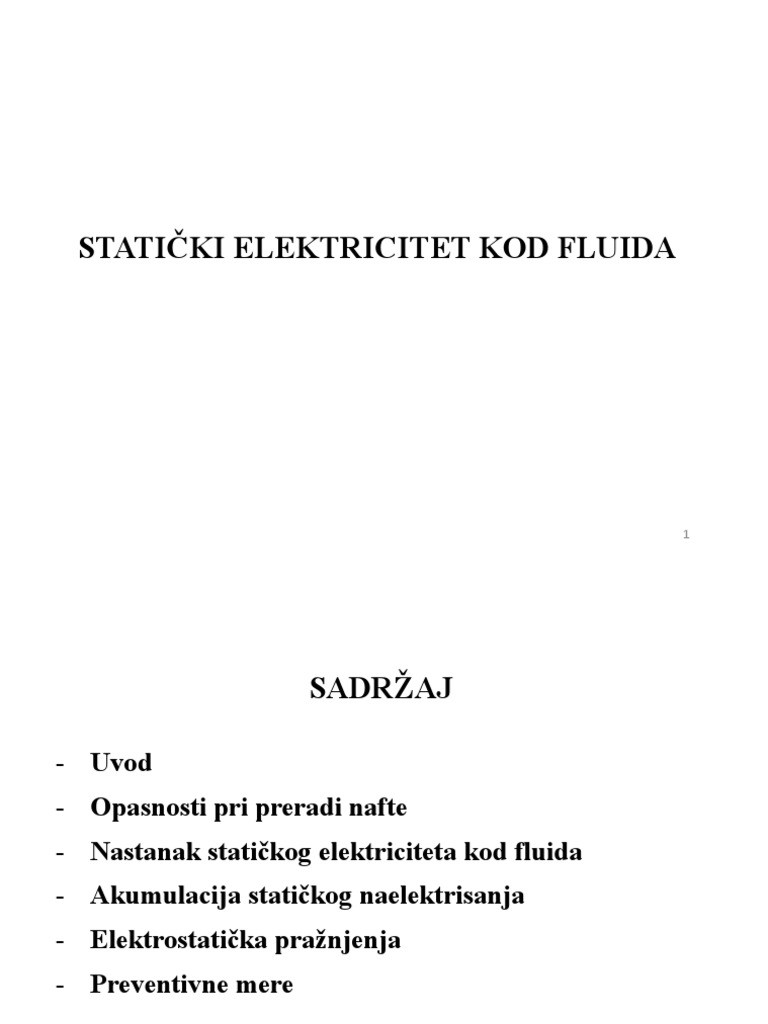 Statički Elektricitet Kod Fluida | PDF