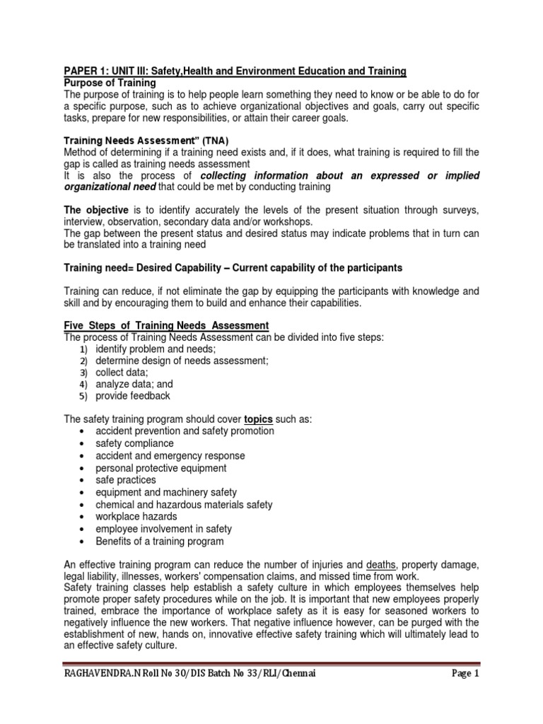 Training Needs Assessment | PDF | Educational Technology | Needs Assessment