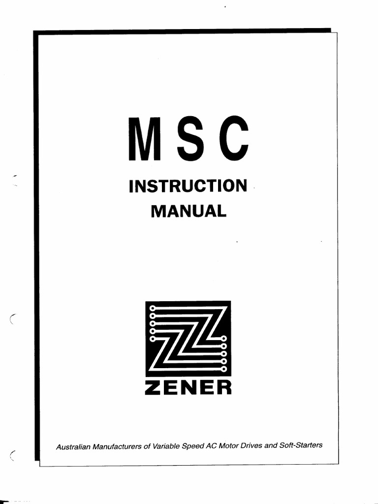 Archive Msc Instruction Manual Download Free Pdf Electrical