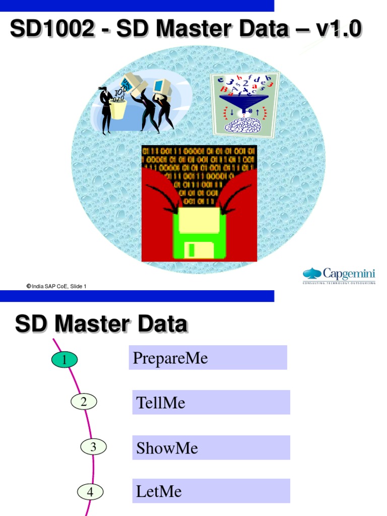 Sd1002 - SD Master Data - V1.0: India Sap Coe, Slide 1 | PDF | Pricing ...