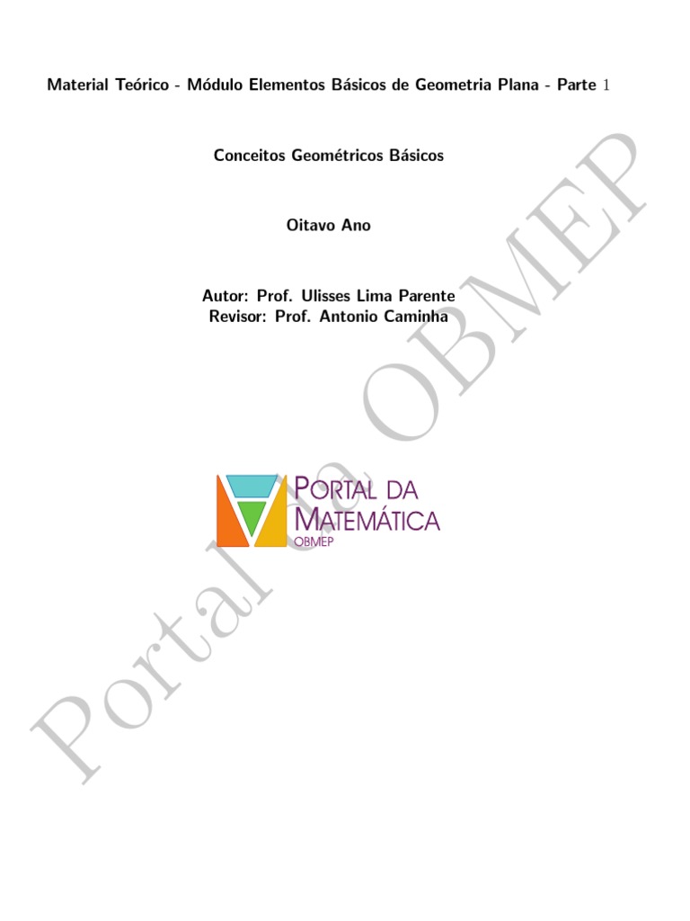 Material Obmep Geometria | PDF | Linha (Geometria) | Geometria