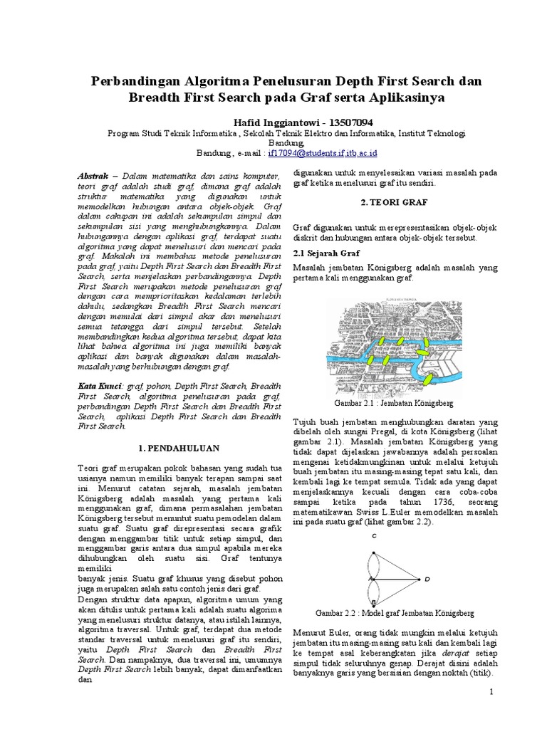Perbandingan Algoritma Penelusuran Depth First Search Dan Breadth First ...