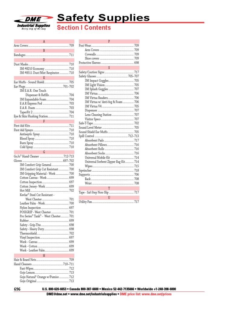 Section I Safety Supplies PDF | PDF | Glove | Glasses