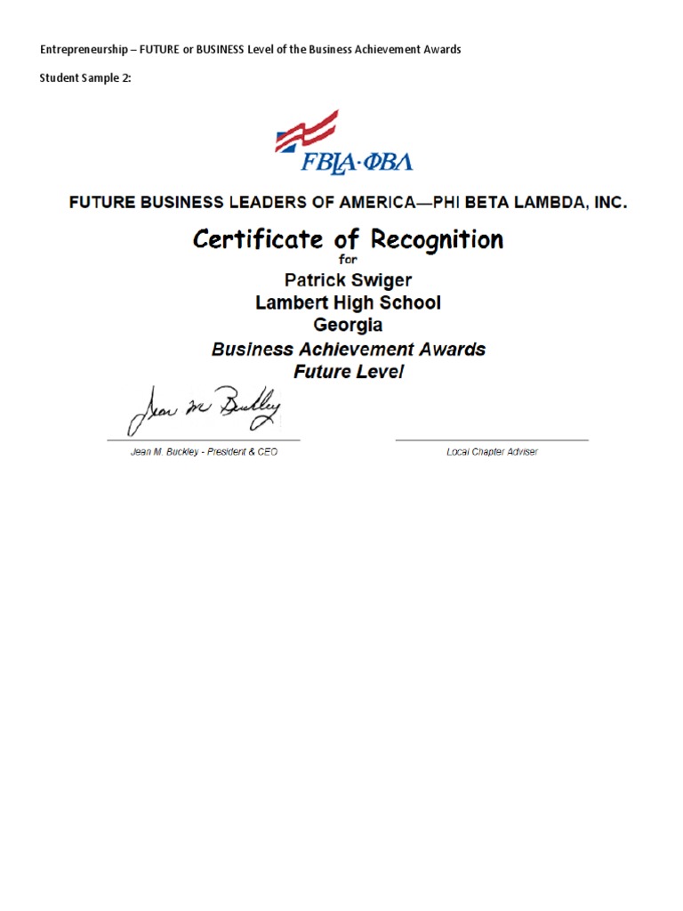 Entrepreneurship Baa Sample 2 | PDF