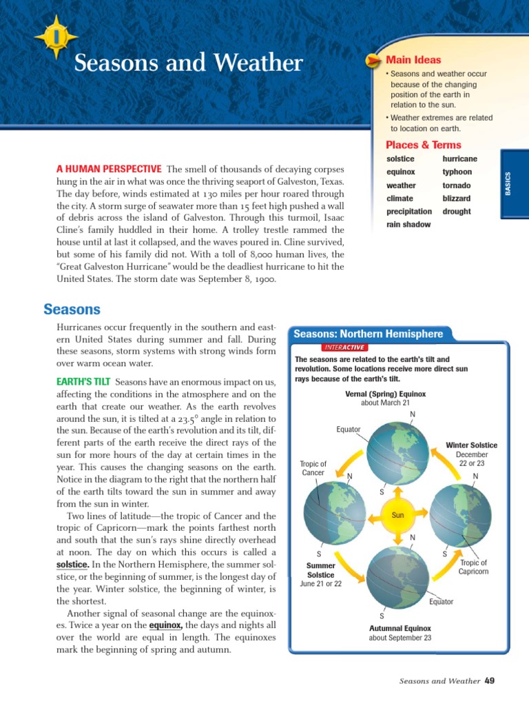 Section 3.1 Seasons and Weather | PDF | Rain | Tropical Cyclones