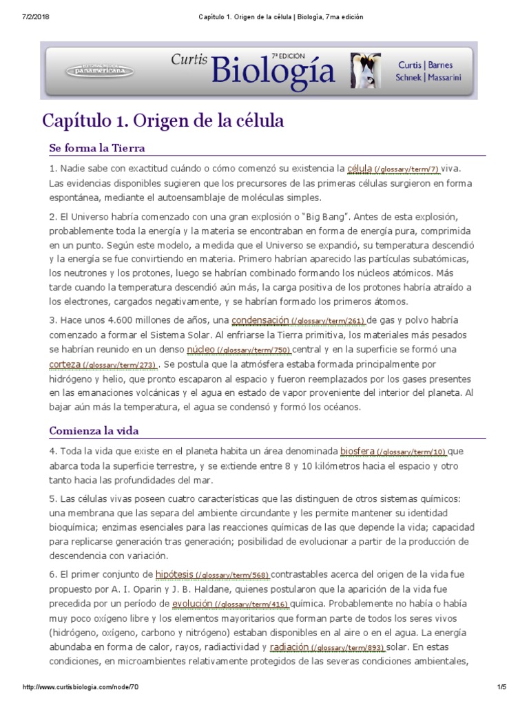Origen de la célula: Teorías y evidencias | PDF | Organismos | Eucariotas