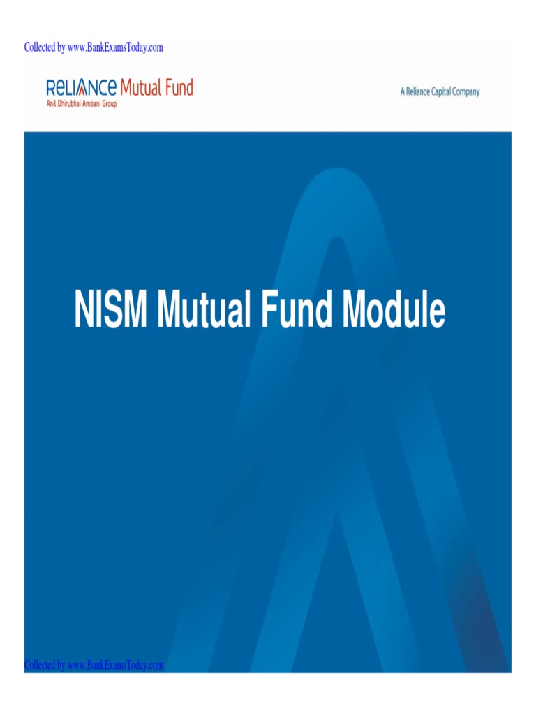 Reliance Mutual Fund Study Material PDF | PDF | Bonds (Finance ...