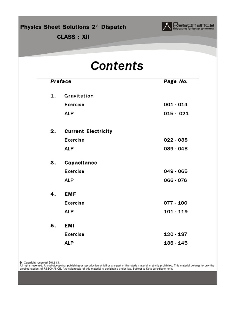 2nd Dispatch DLPD - IIT JEE - Class XII - English - PC (Physics) PDF | PDF | Orbit | Celestial ...