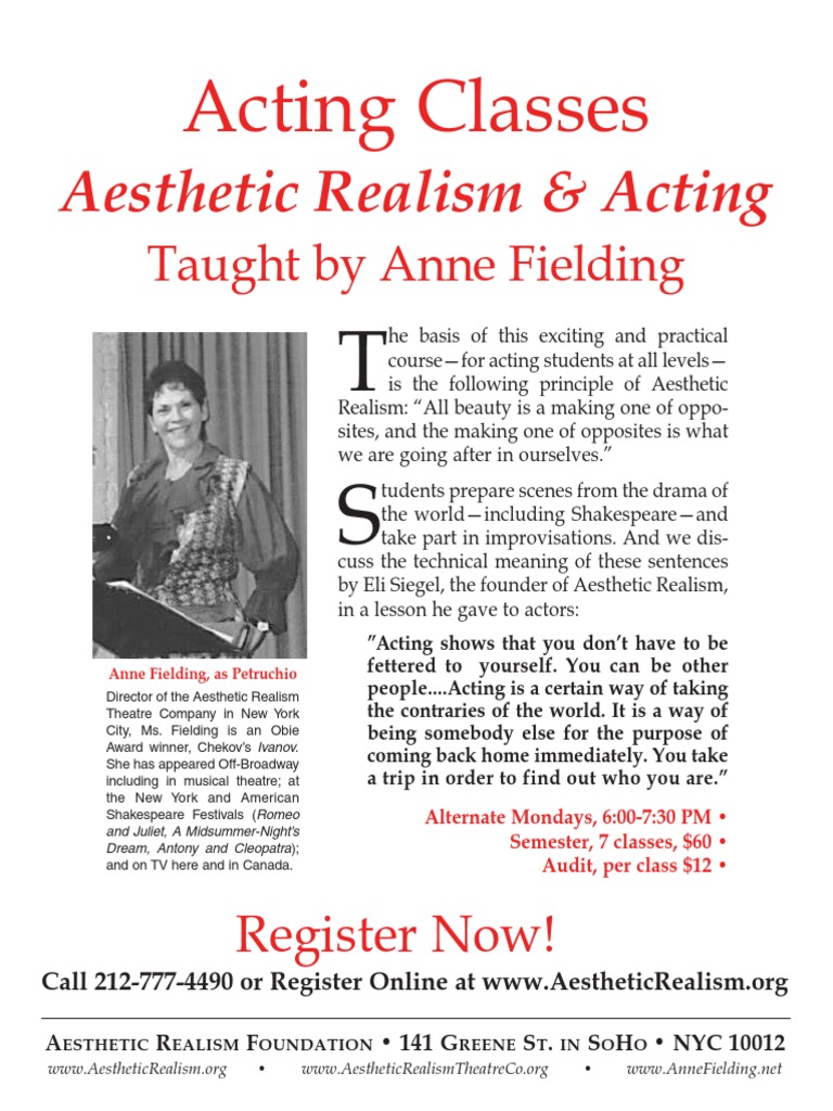 AF Acting Classes Flyer | PDF | Aesthetics | Science