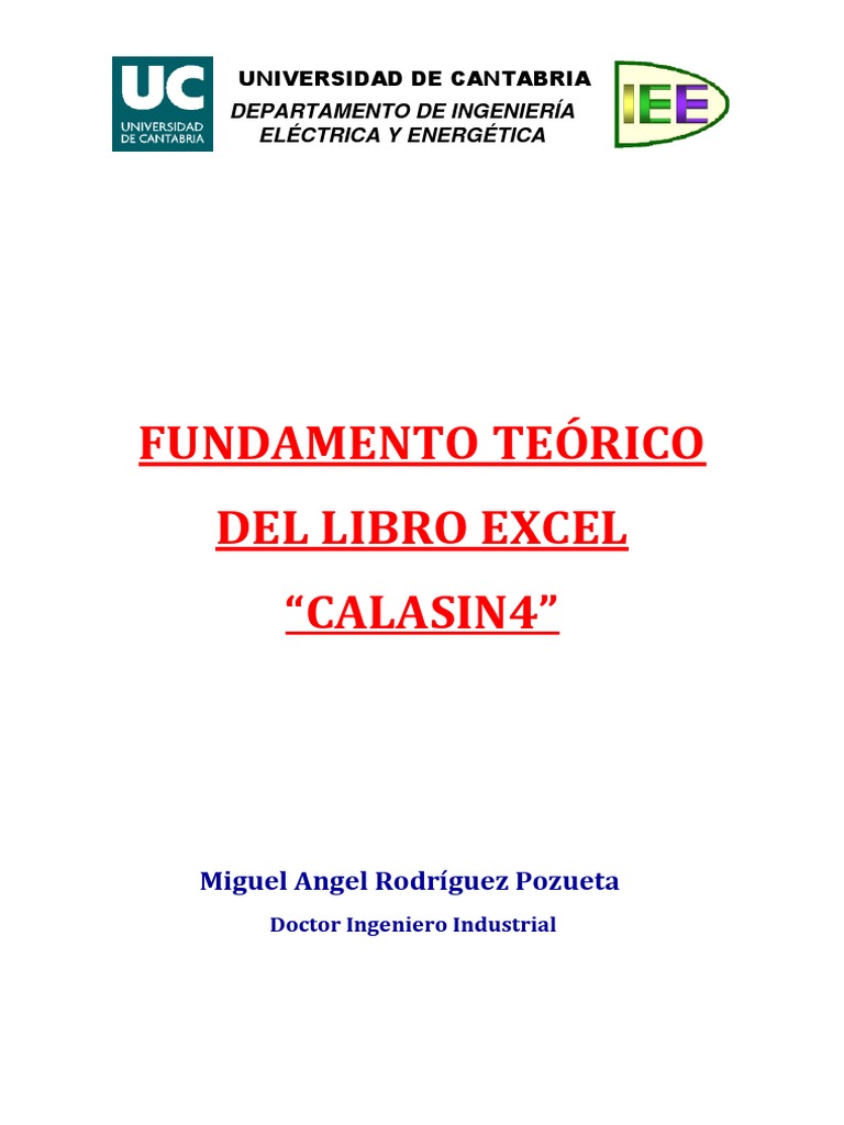 Fundamento Teórico de CALASIN v4.0 | PDF | Impedancia eléctrica ...