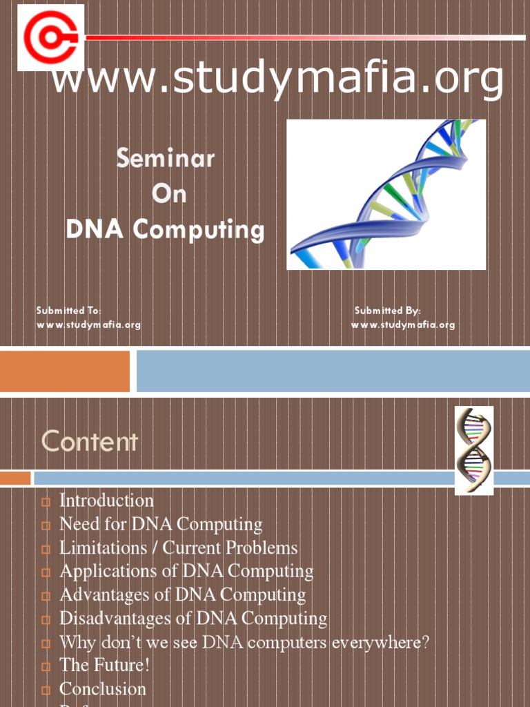 DNA Computing | PDF | Areas Of Computer Science | Computing