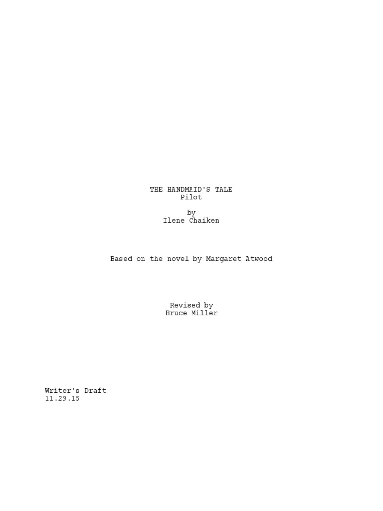 The Handmaids Tale 1x01 - Pilot-1 | PDF | Leisure
