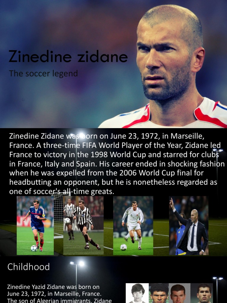 Zinedine Zidane: The Soccer Legend | PDF | Fifa Competitions | Sports Teams