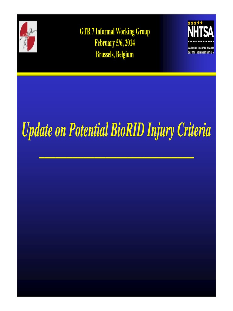 Update On Potential Biorid Injury Criteria Update On Potential Biorid ...