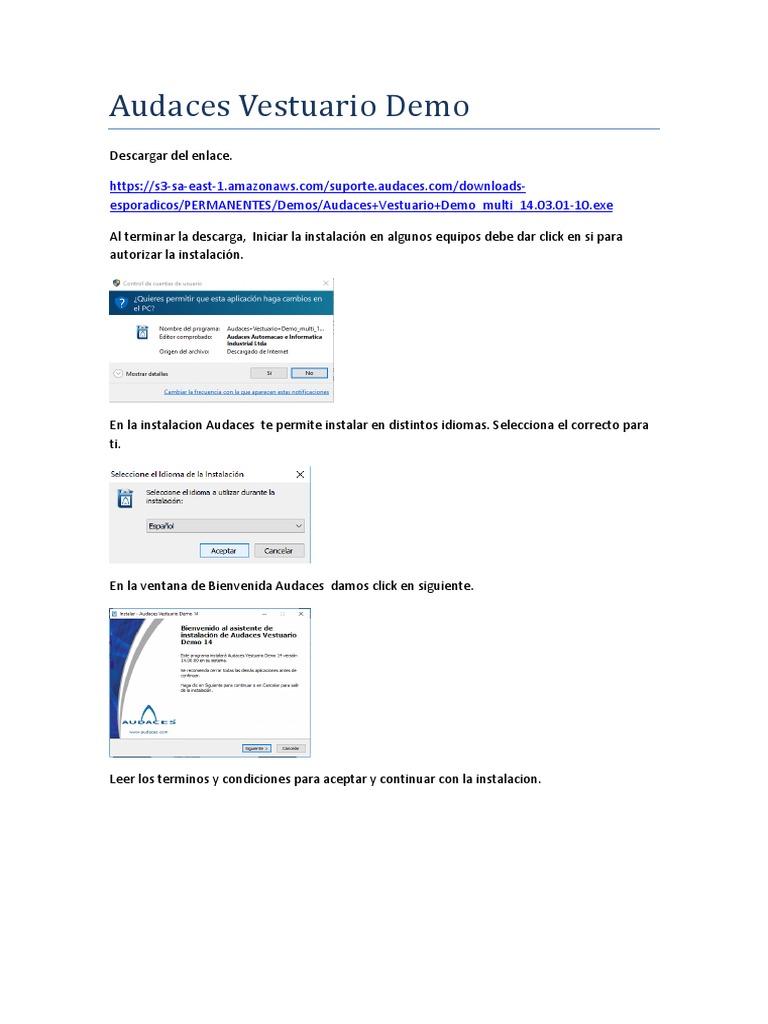 Descargar Audaces Vestuario Demo | PDF | Software | Software del sistema