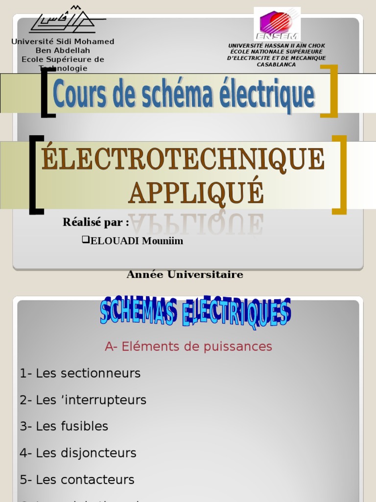 Schémas Électriques et Éléments de Puissance | PDF | Fusible ...