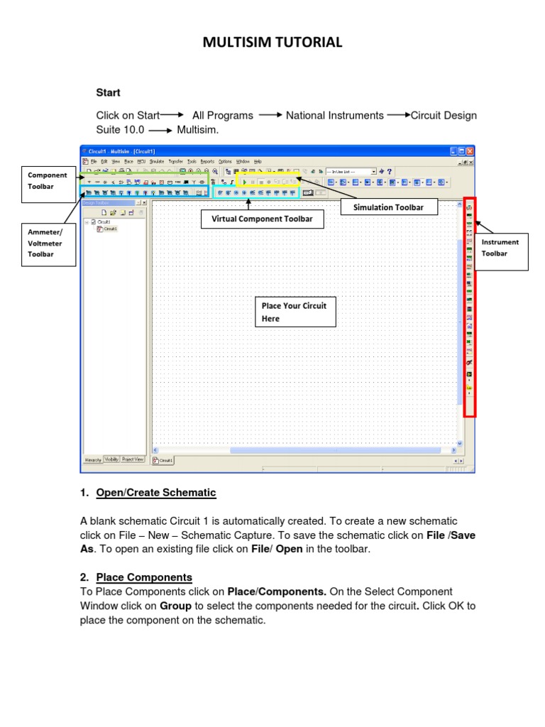 Multisim Tutorial Pdf Electrical Network Electromagnetism
