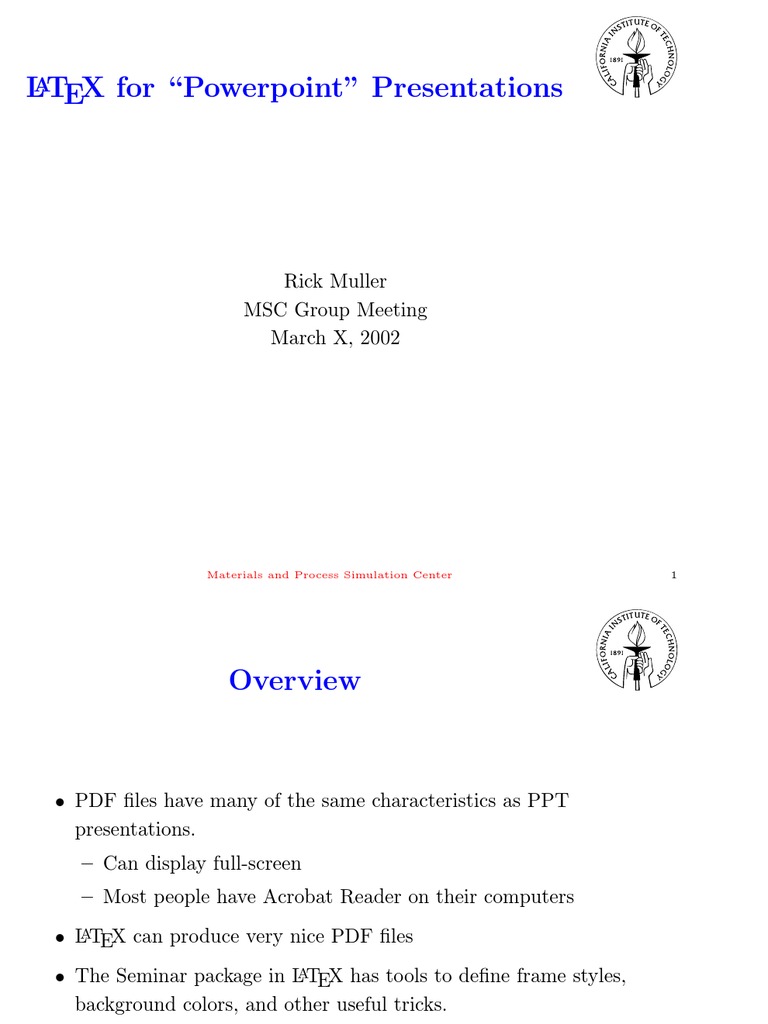 Latex Talk | PDF