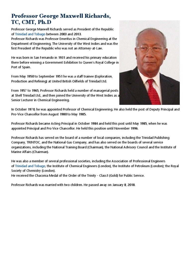 Professor George Maxwell Richards