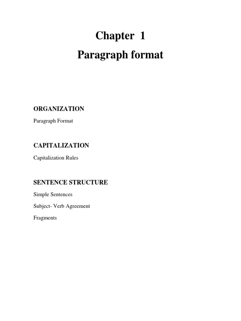 Paragraph Format Part 1 | PDF
