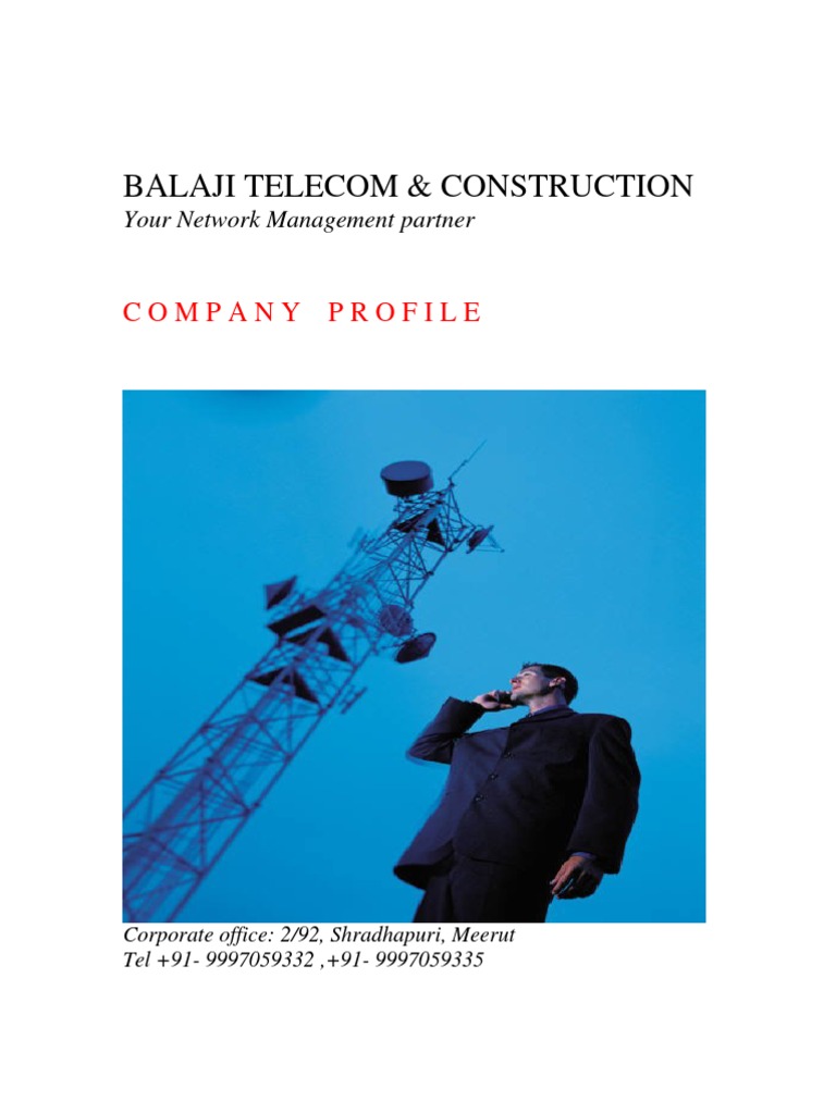Balaji Telecom & Construction: Company Profile | PDF | Project ...