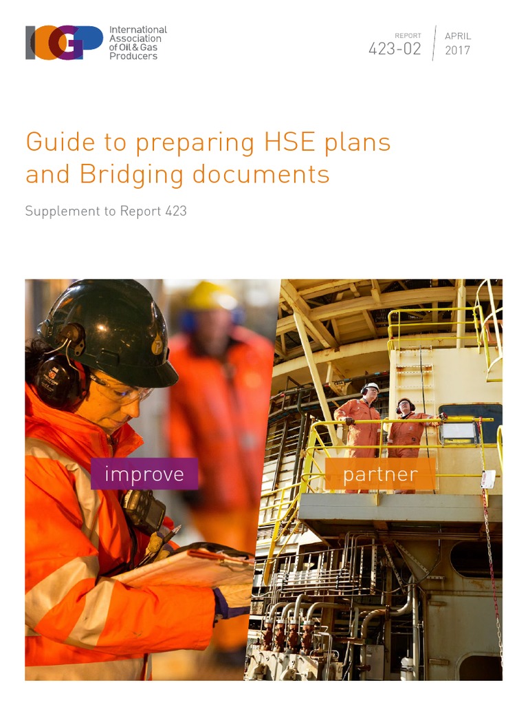 423-02 Guide To Preparing HSE Plans & Bridging Document | PDF | Risk Management | Risk Assessment