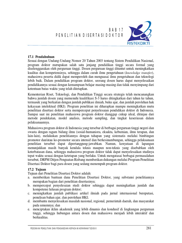 Pedoman Penelitian Disertasi Doktor Pdf