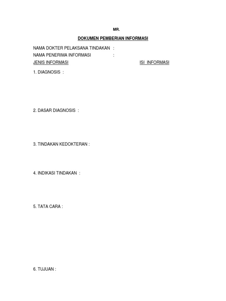 Contoh Informed Consent | PDF | Pengembangan Diri