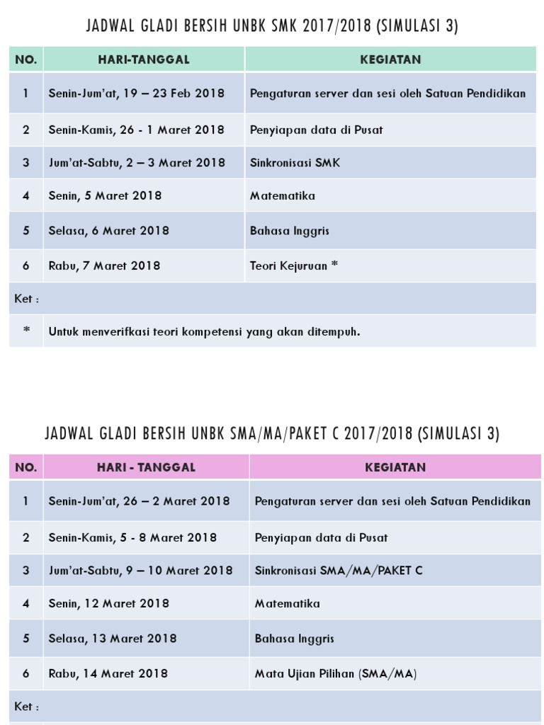 Jadwal Gladi Bersih REV | PDF