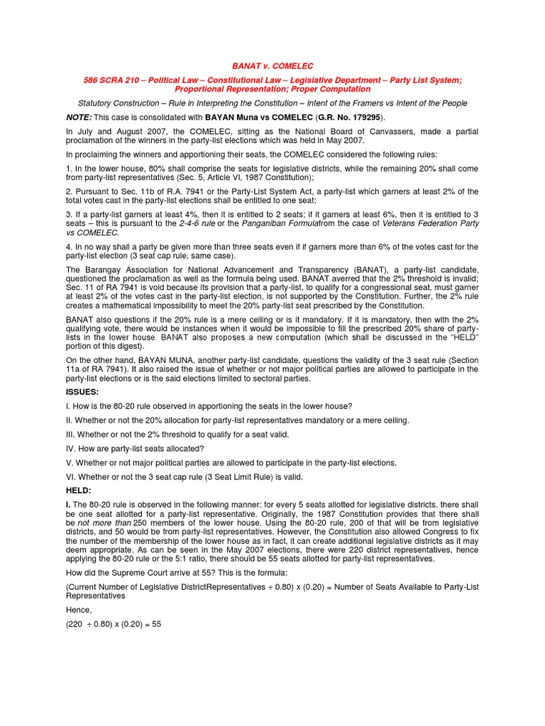 Party List System | PDF | Social Institutions | Social Science