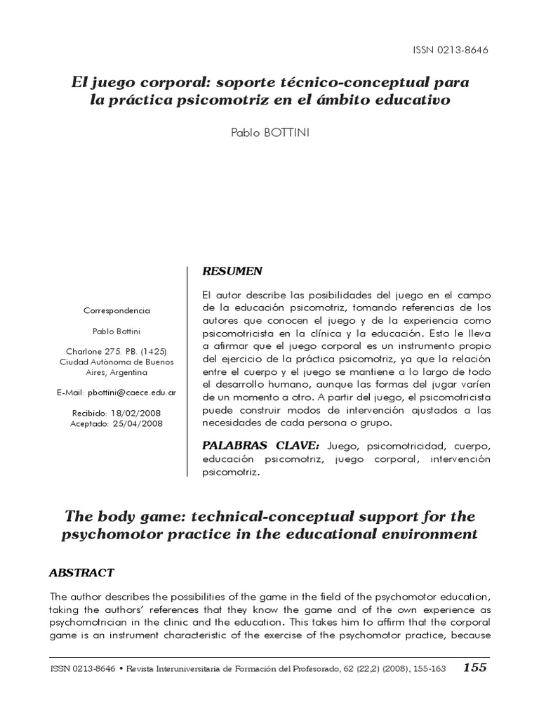 Dialnet ElJuegoCorporal 2707423 | PDF | Conocimiento | Conceptos ...