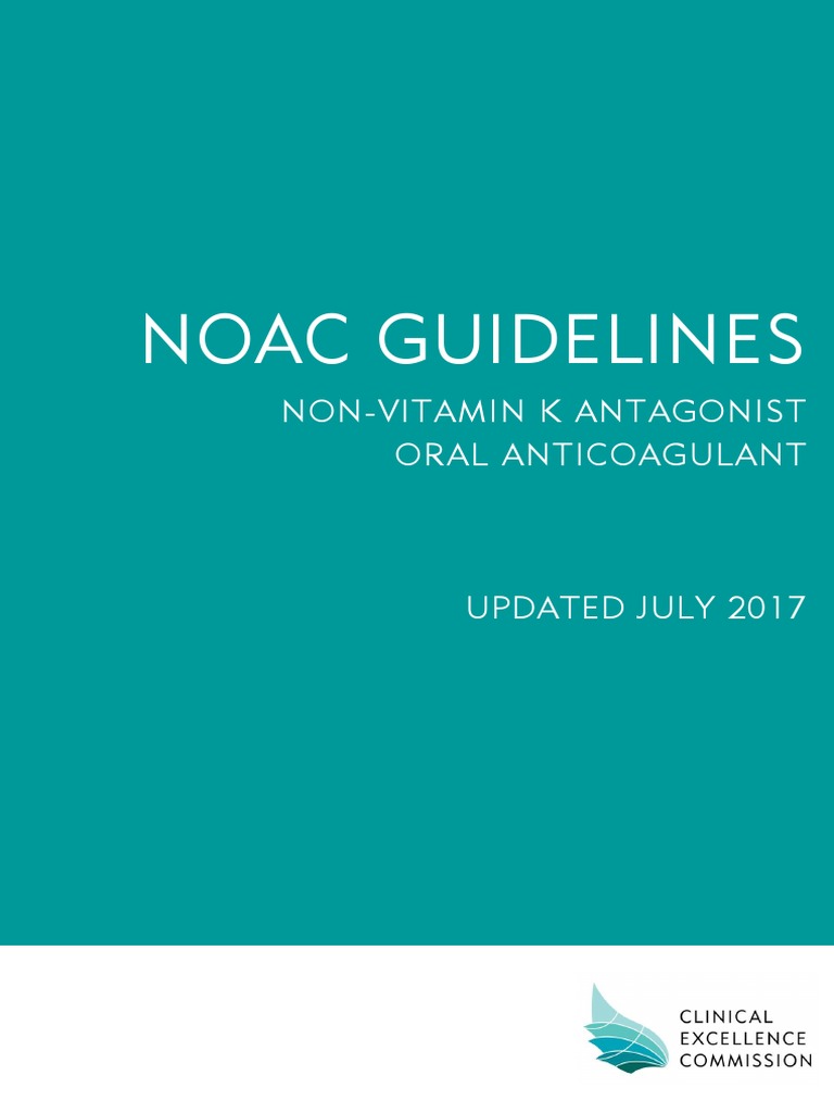 Noac Guidelines | Renal Function | Rtt