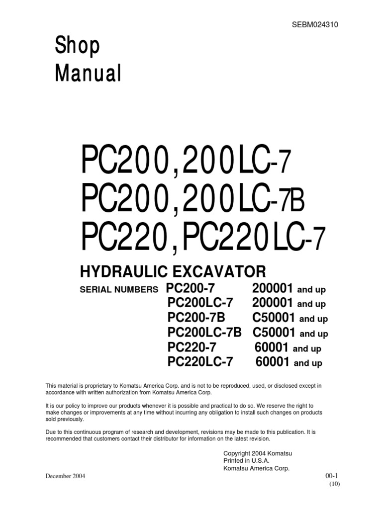 PC200 7 Sn200001and Up | PDF | Rope | Welding