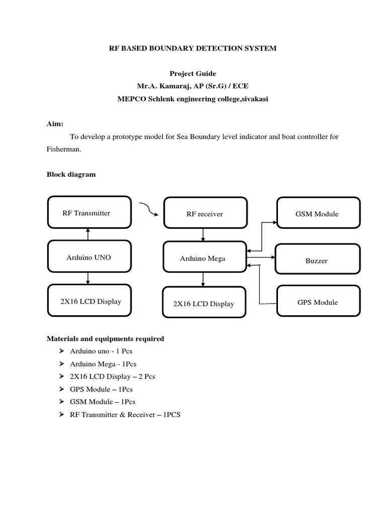RF Based Boundary Detection System | PDF