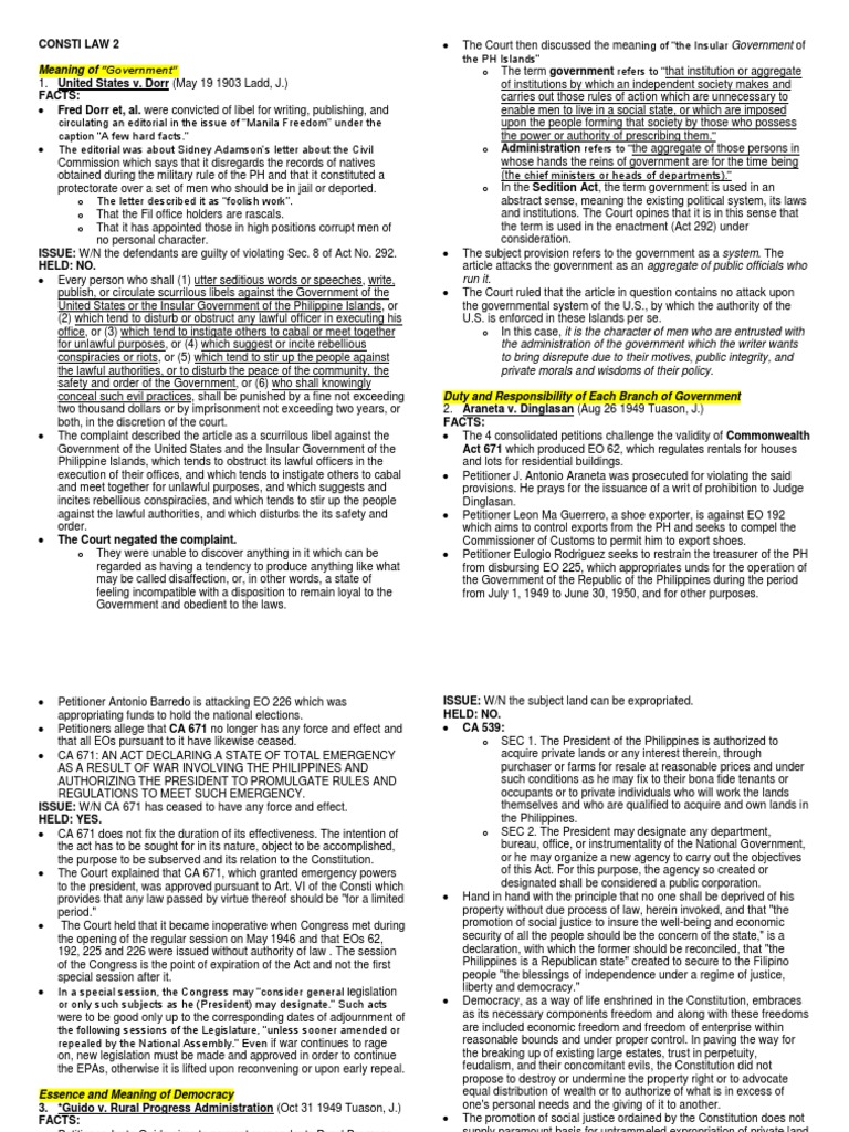 Consti Law 2 Digests 1 | PDF | Due Process Clause | Search And Seizure