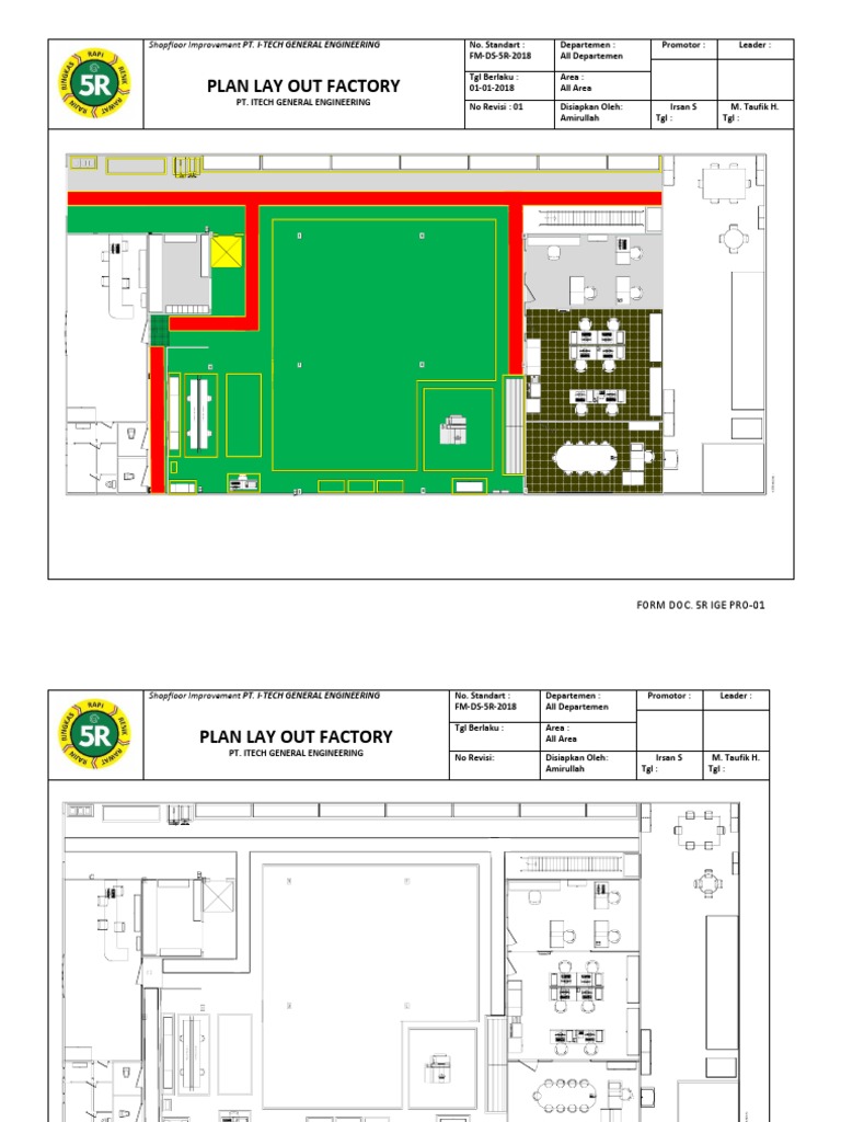 Factory Layout Plan for PT. I-TECH | PDF