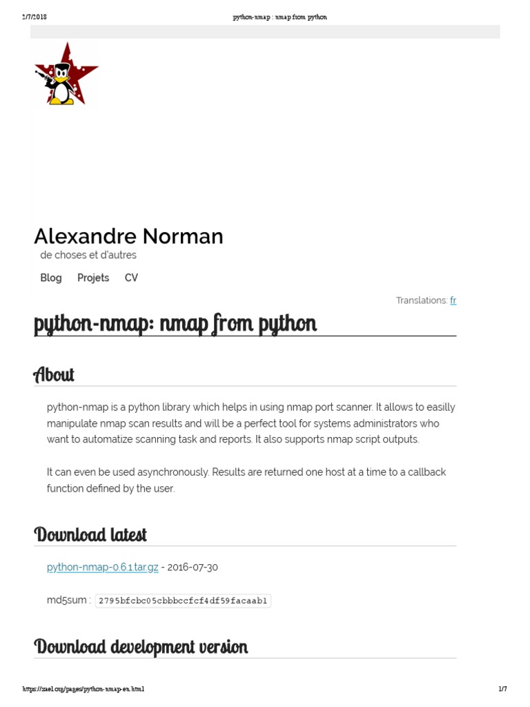 Python Nmap Nmap From Python Pdf Gnu Free Software 