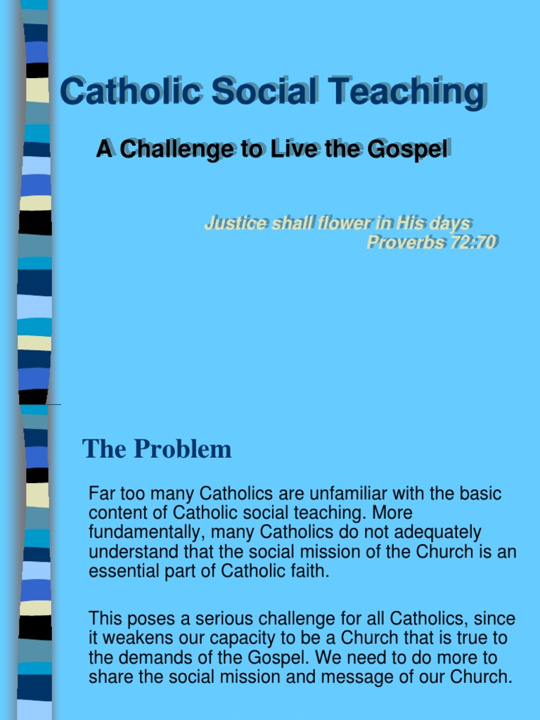 Catholic Social Teaching PowerPoint | PDF | Catholic Social Teaching ...