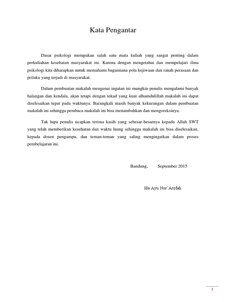 Makalah Ingatan | PDF