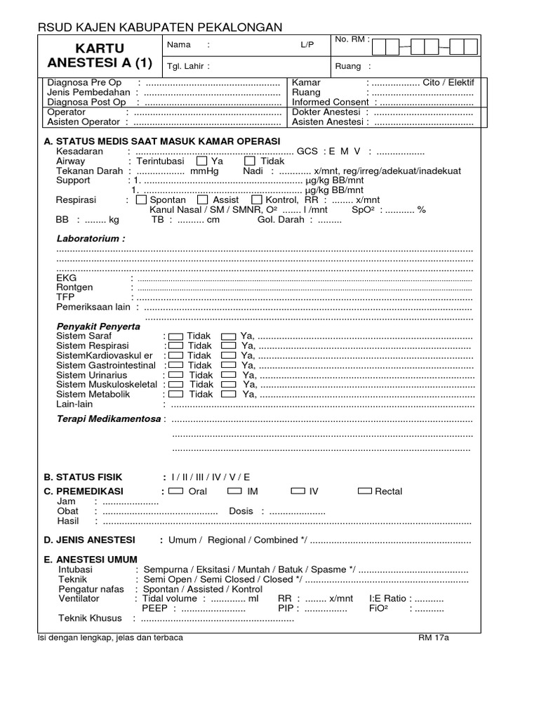 ANESTHESIA RECORD | PDF