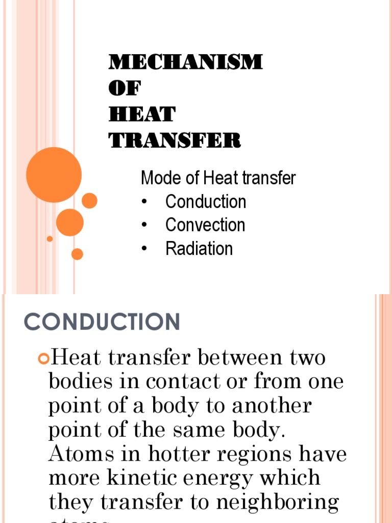 MECHANISM OF HEAT TRANSFER (Hand-Out) | PDF | Heat Transfer | Thermal ...