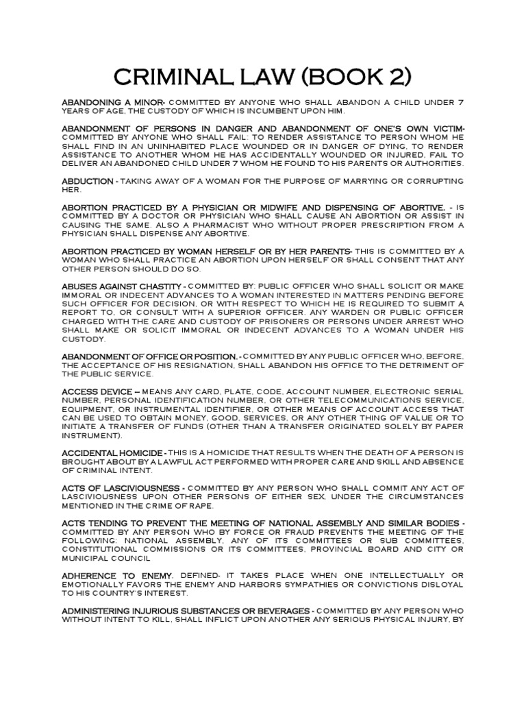 Criminal Law Book 2 | PDF | Perjury | Testimony