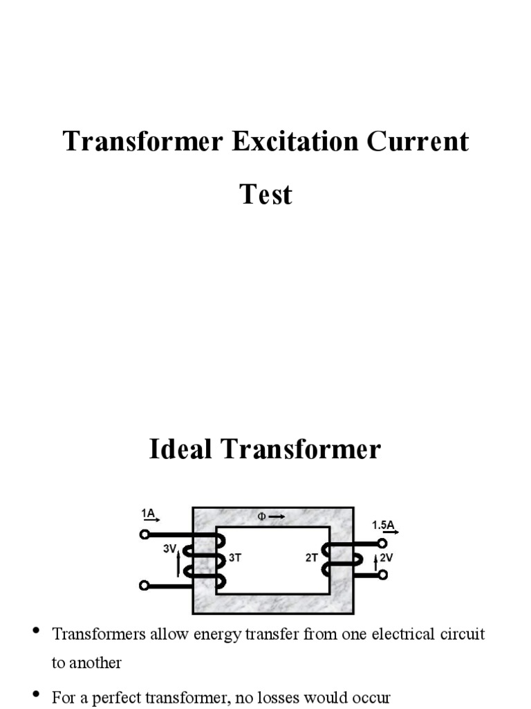 Transformer Excitation Current Test | PDF | Transformer | Electric Current