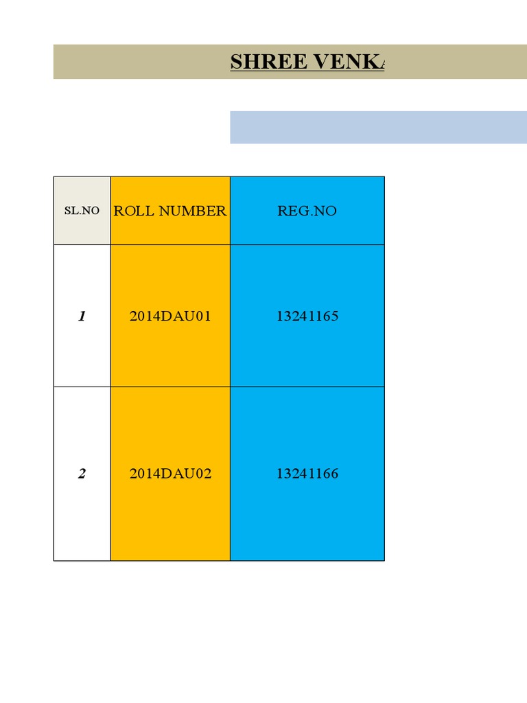Student Roll Numbers List | PDF | Leisure | Business